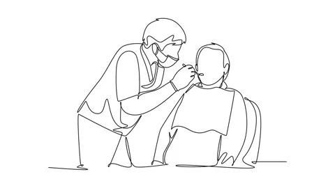 Animated self drawing of continuous line... | Stock Video | Pond5