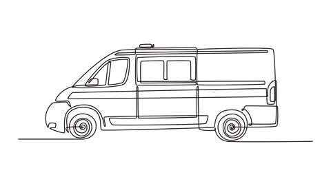 Animated self drawing of continuous line... | Stock Video | Pond5