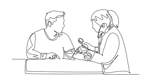 Animated self drawing of continuous line... | Stock Video | Pond5