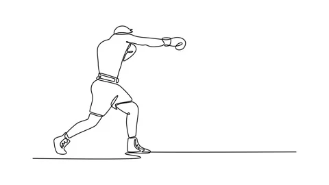 Animated self drawing of continuous line... | Stock Video | Pond5