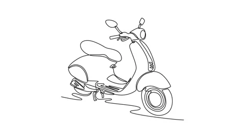 Animated self drawing of continuous line... | Stock Video | Pond5