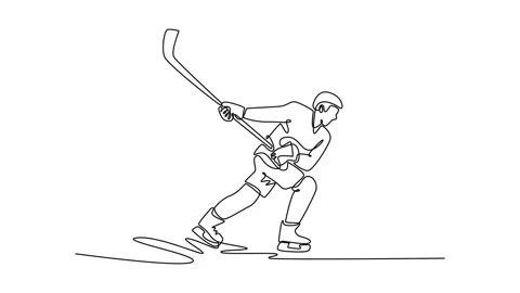 Hockey Player Outline Stock Videos – Royalty-Free HD & 4K Videos
