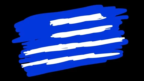 Animated self-drawing Greek flag line ar... | Stock Video | Pond5