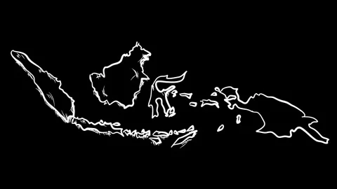 Indonesia Line Art Stock Footage ~ Royalty Free Stock Videos | Pond5
