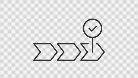 Animated sequence chart icon | Stock Video | Pond5