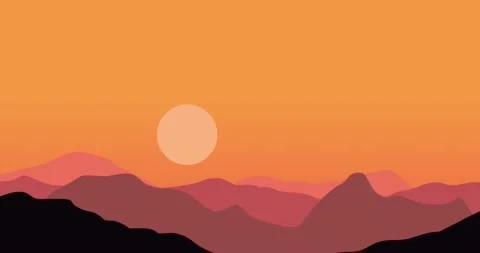 Animated serene yellow gradation mountai... | Stock Video | Pond5