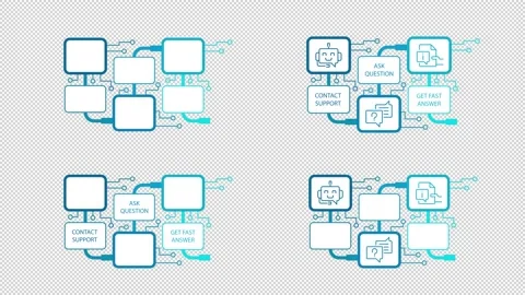 Animated services info charts | Stock Video | Pond5