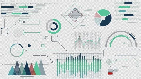 Animated set of infographic elements and... | Stock Video | Pond5