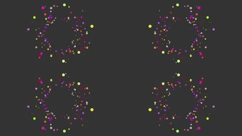 Animated set of spinning multi color par... | Stock Video | Pond5