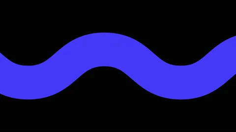 Animated shape of blue waves on black ba... | Stock Video | Pond5