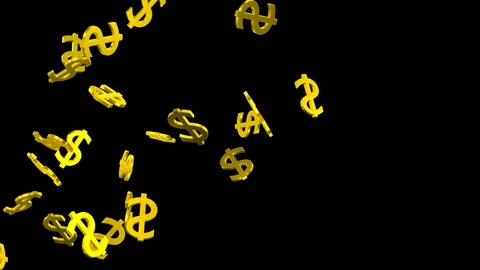 Animated shinning gold dollar sign explo... | Stock Video | Pond5