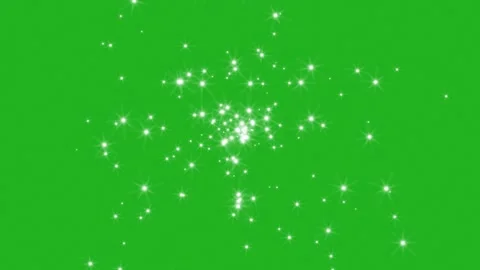 Animated Shiny Star Cluster on green scr... | Stock Video | Pond5