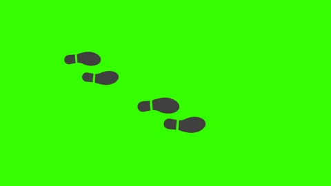 Animated Footprints Green Stock Footage ~ Royalty Free Stock Videos | Pond5