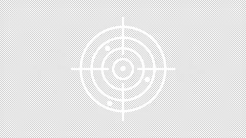 Animated shooting target white icons | Stock Video | Pond5