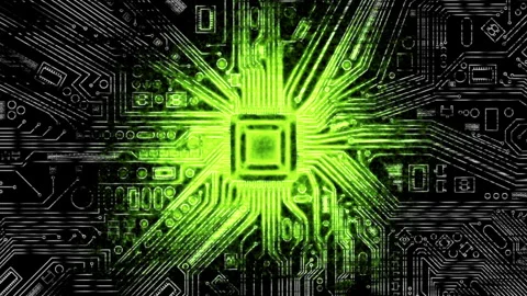 Animated shot that zooms in on the CPU o... | Stock Video | Pond5