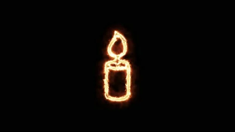 Animated sign of a candle on fire. Anima... | Stock Video | Pond5