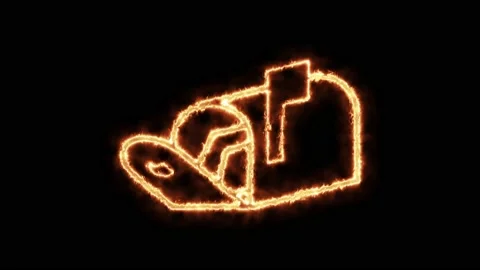 Animated sign mailbox on fire. Animation... | Stock Video | Pond5