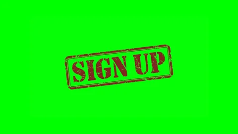 Animated "SIGN UP" rubber stamp seal on ... | Stock Video | Pond5