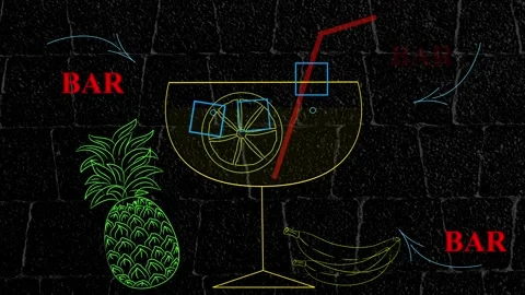 Animated signboard with lettering bar. S... | Stock Video | Pond5