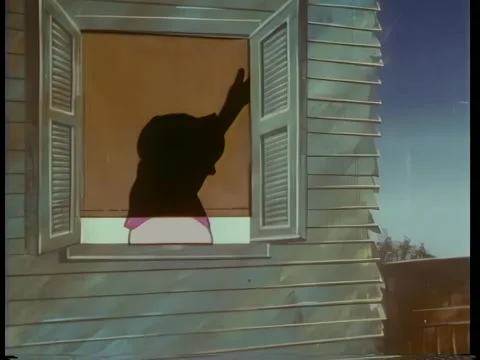 Animated silhouette of pig getting dress... | Stock Video | Pond5