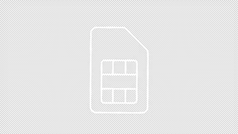 Animated SIM card white line icon | Stock Video | Pond5