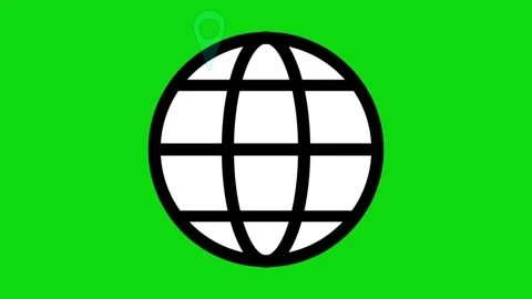 Animated simple black and white globe lo... | Stock Video | Pond5
