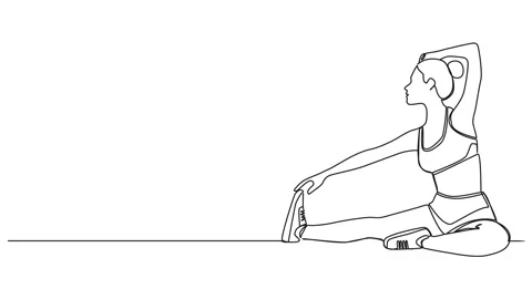 animated single line drawing of fit woma... | Stock Video | Pond5