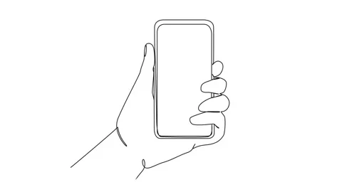 animated single line drawing of hand hol... | Stock Video | Pond5