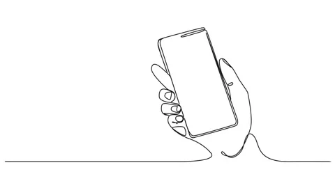 animated single line drawing of hand hol... | Stock Video | Pond5
