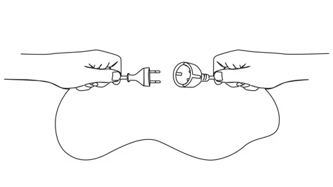 animated single line drawing of hands ho... | Stock Video | Pond5