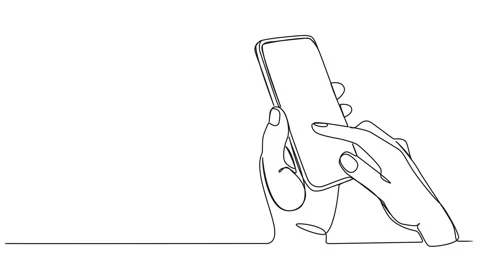 animated single line drawing of hands ho... | Stock Video | Pond5