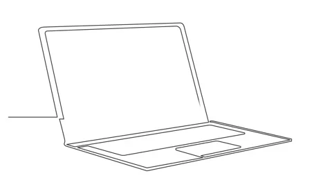 Single Line Computer Stock Footage ~ Royalty Free Stock Videos | Pond5