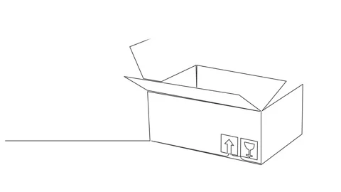 animated single line drawing of open car... | Stock Video | Pond5