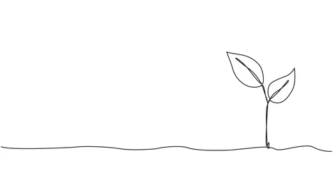 animated single line drawing of small sp... | Stock Video | Pond5