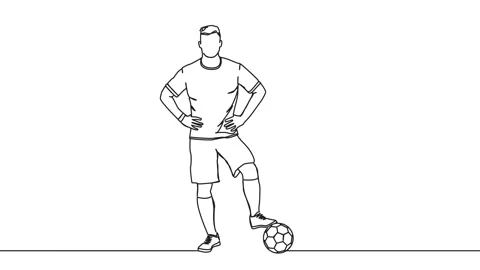 Soccer Line Drawing Stock Footage ~ Royalty Free Stock Videos | Pond5