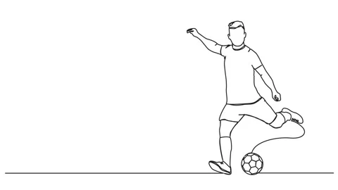 Soccer Line Drawing Stock Footage ~ Royalty Free Stock Videos | Pond5