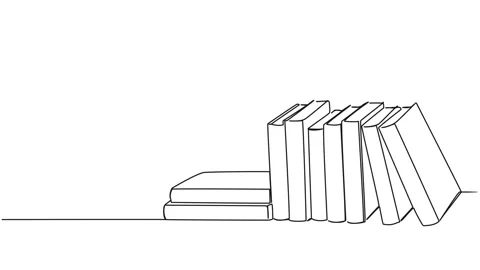 animated single line drawing of stack of... | Stock Video | Pond5