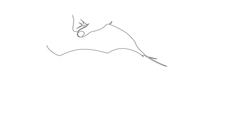 animated single line drawing of strong a... | Stock Video | Pond5