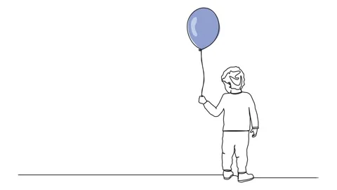 Drawing Animated Balloon Stock Footage ~ Royalty Free Stock Videos | Pond5