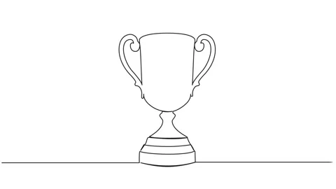 Trophy Line Drawing Stock Video Footage | Royalty Free Trophy Line ...