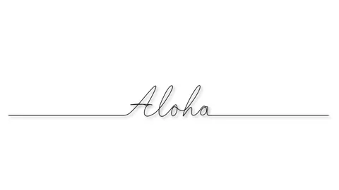 animated single line drawing of word ALO... | Stock Video | Pond5