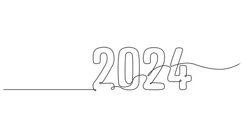 animated single line drawing of year 202... | Stock Video | Pond5