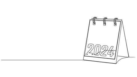 animated single line drawing of year 202... | Stock Video | Pond5