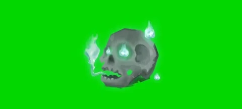 Skull Green Screen Stock Footage ~ Royalty Free Stock Videos | Pond5