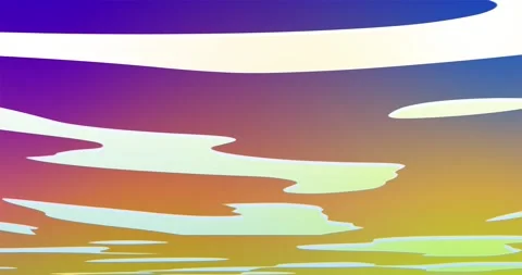 Animated sky with cartoon clouds | Stock Video | Pond5