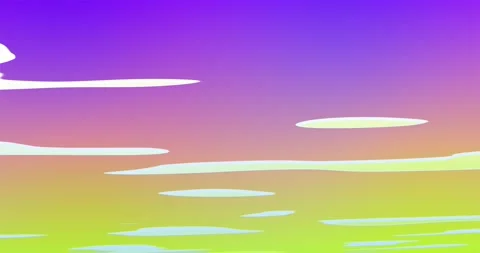 Animated sky with cartoon clouds | Stock Video | Pond5