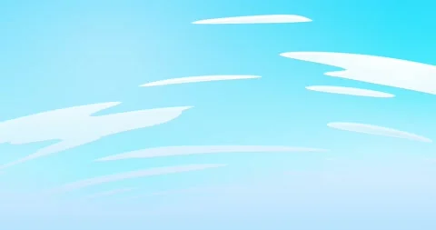 Animated sky with cartoon clouds | Stock Video | Pond5