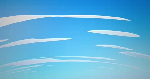 Animated sky with cartoon clouds | Stock Video | Pond5