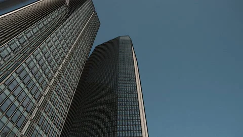Animated skyscrapers in downtown | Stock Video | Pond5