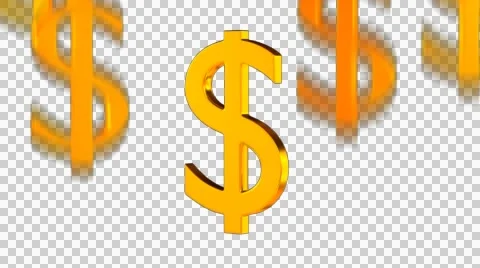 Animated sliding-falling golden dollar s... | Stock Video | Pond5